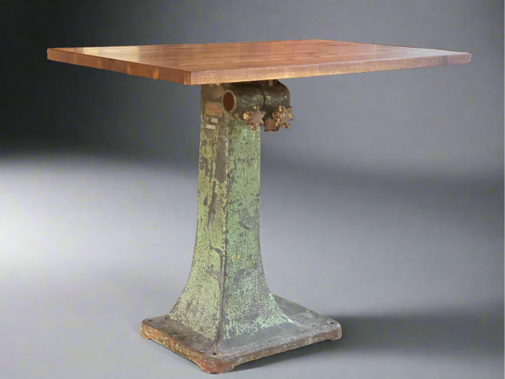 Vintage Pedestal Grinder Stand Pub Table – East Texas Grain and Knot LLC